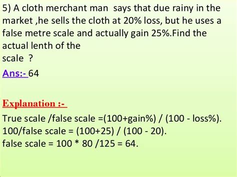 Profit And Loss Aptitude Questions And Answers