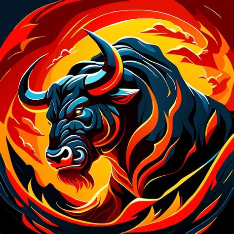 Premium Vector Elegant Bull Graphic Shadows Of Bold Presence
