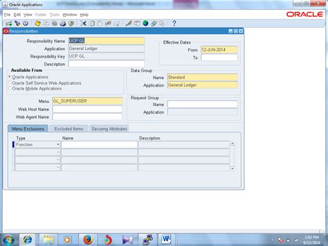 Create New Responsibility Oracle EBS Financials