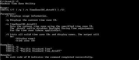 Tzutil时区选项在windows中从命令行在tzutil中设置时区 Csdn博客