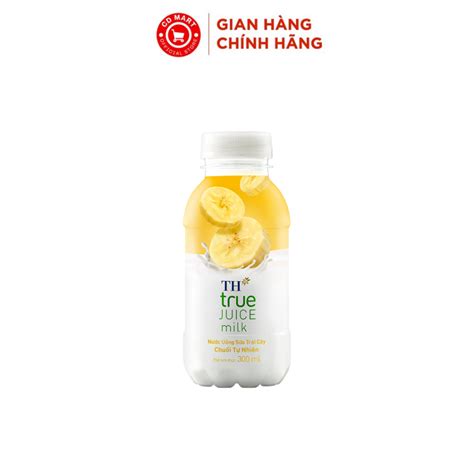 Thùng 24 Chai Nước Uống Sữa Trái Cây Chuối Tự Nhiên Th True Juice Milk