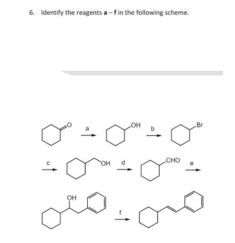 Solved 4 The Following Reactions Have Been Carried Out