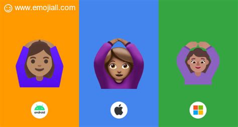“🙆🏽‍♀”意思 Ok手势女 中等肤色emoji表情符号 Emojiall