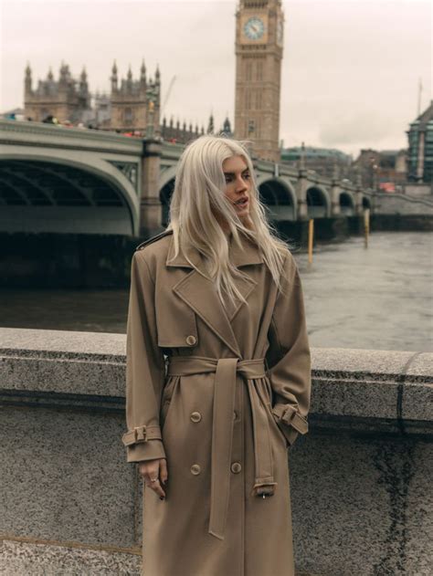 Double Breasted Maxi Trench Coat With Matching Belt Lichi Online