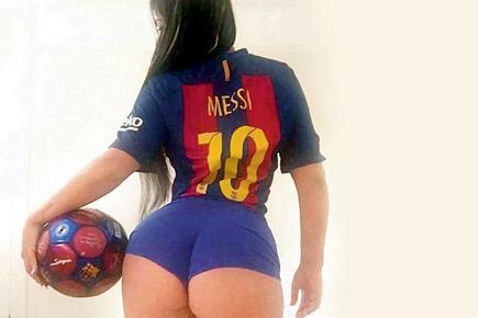 Miss Bum Bum Suzy Cortez Strips For Lionel Messis 500th Goal