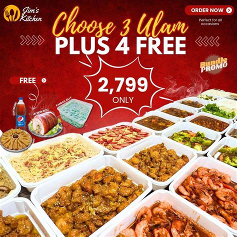 Jims 3 Ulam Na Gusto Mo Plus 4 Free—busog Saya Combo😱 ‼️party Tray