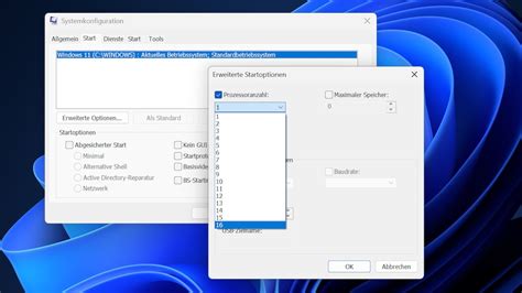 Msconfig Prozessoranzahl Cpu Kerne Freischalten Nützlich Computer Bild