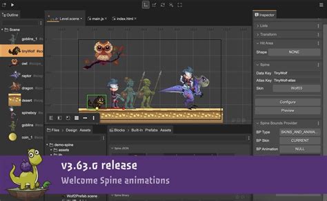 Phaser Editor 2d V3630 Released Lets Welcome The New Spine Tools