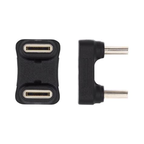 Degree Back Right Angle USB C Male To USB C Male U Shape Phone Charger
