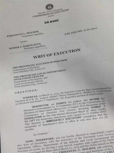 PNoy Ally Unseated As Imus Mayor Holds Out