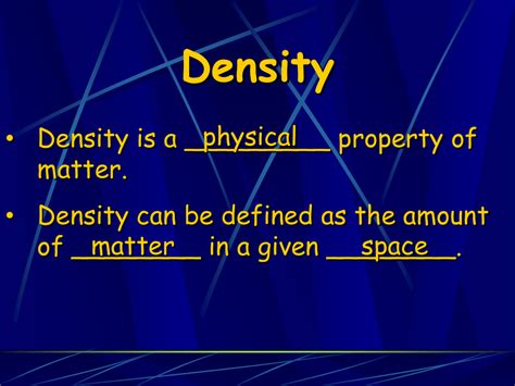 Density Definition