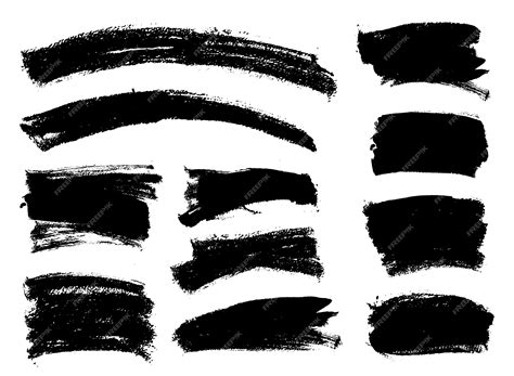 Premium Vector Brush Strokes Vector Rectangular Painted Objects