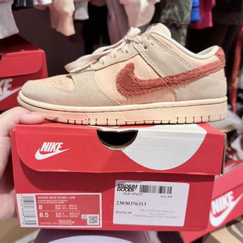 Tan Nike Dunks With The Rust Color Swish Size 8 Womens Depop