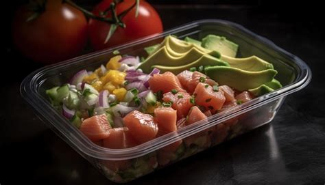Premium Photo Fresh Gourmet Salad Bowl With Organic Vegetables And