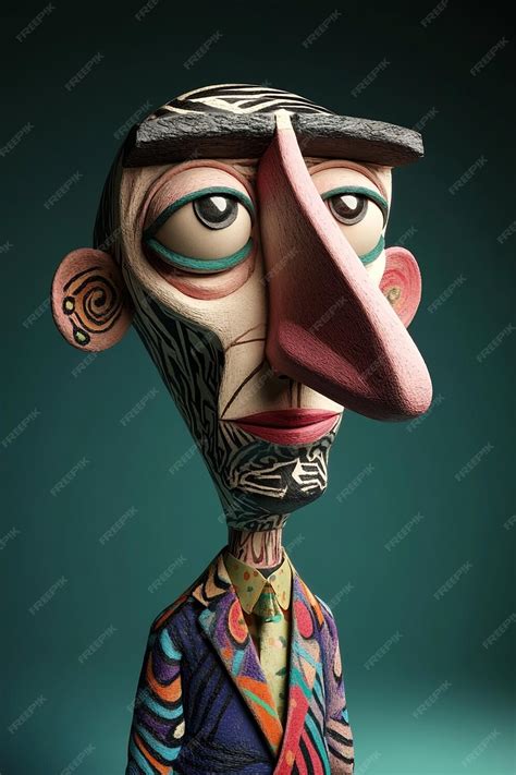3d Cartoon Character Of Pablo Picasso Premium Ai Generated Image