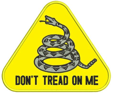 Dont Tread On Me Yellow Rattlesnake From Gadsden Flag Applique Machin