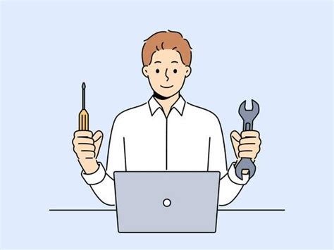 Computer Repairman Vector Art Icons And Graphics For Free Download