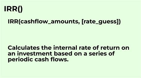 How To Use Irr Function In Google Sheets Better Sheets