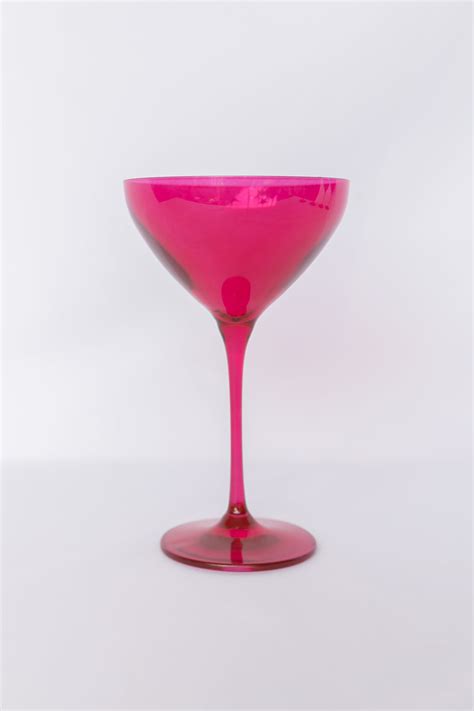 Estelle Colored Martini Set Of 6 Custom Set Estelle Colored Glass