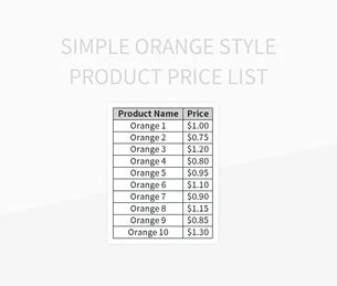 Product List Excel Templates Free Download Pikbest