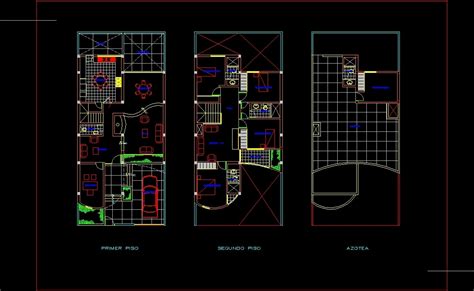 Housing Two Plants Dwg Block For Autocad • Designs Cad