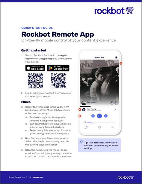 Rockbot Remote App Quick Start Guide Rockbot Support