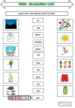 Görsel Kelime Eşleştirme Ş Eduhol Etkinlik İndir Oyun Oyna