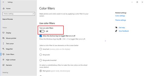 Any Net Api Available To Toggle The Color Filter Windows Settings Microsoft Qanda