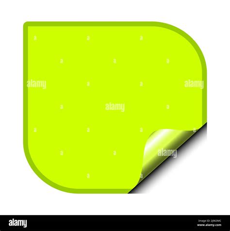 Paper Note Sheet Label With Turn Over Edge Curl Stock Photo Alamy