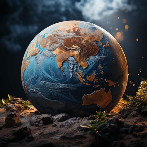 Premium Photo Galaxy Earth Model