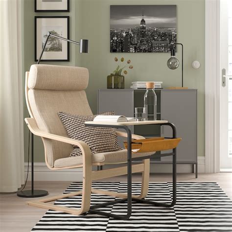 OlserÖd Stolik Antracytimit Brzozy Ciemnożółty 53x50 Cm Ikea