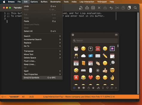 nfdn macos native emoji picking in emacs from the edit menu