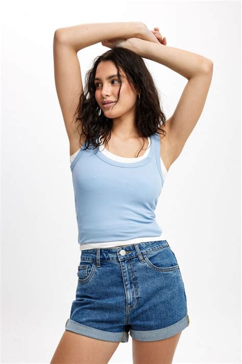 High Rise Classic Stretch Denim Short