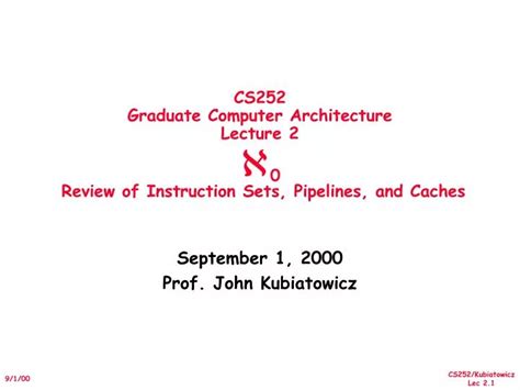 Ppt Cs252 Graduate Computer Architecture Lecture 2 0 Review Of Instruction Sets Pipelines