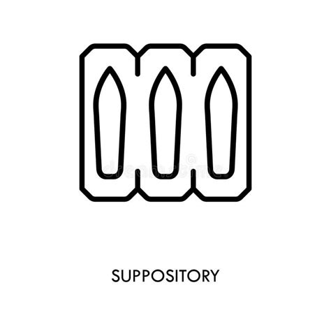 Contraceptive Suppositories Color Line Icon Women Contraceptive