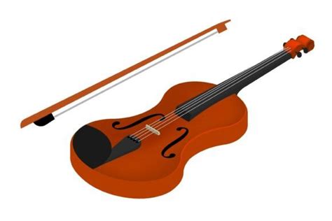 Isometric Violin And String Bow Musical Graphic By Rnko · Creative Fabrica