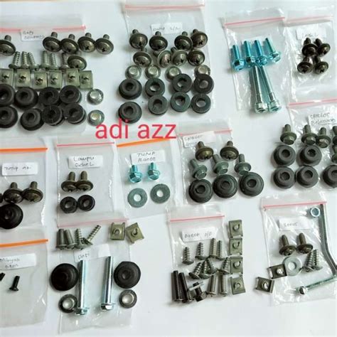 Promo Baut Mur Strup Karet Full Body Sayap Spakbor Dasi Batok F1Zr Fizr