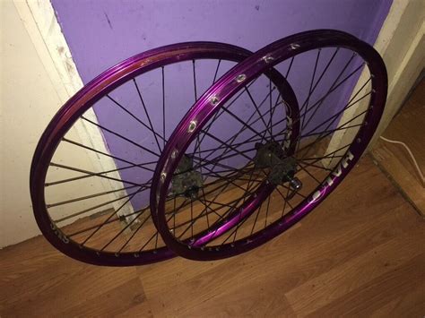 Halo Purple Bike Wheel Set Front And Rear Disk Brake Rims In