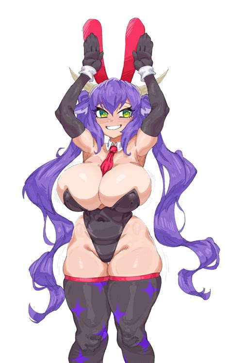 Rule 34 1girls Arm Warmers Armpits Arms Up Big Breasts Blush Bunny