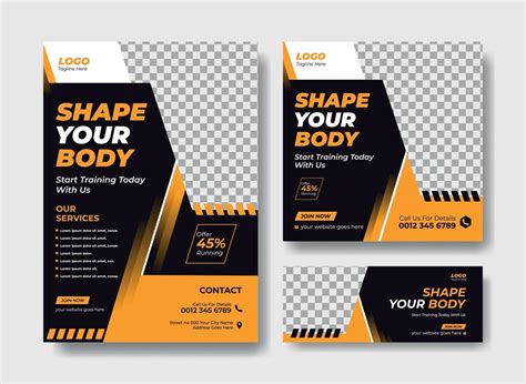 Gym Flyer Design Template Social Media Post And Facebook Cover Design