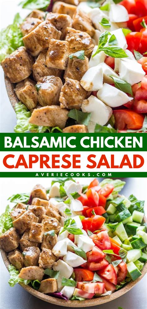 Balsamic Chicken Caprese Salad Recipe Delicious Salads Caprese