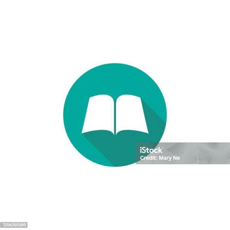 Livre Blanc Avec Lombre Dans Le Cercle Bleu Icône Déducation Isolée Sur