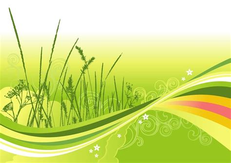 Premium Vector Grass Flowers And Abstract Lines Background Vector