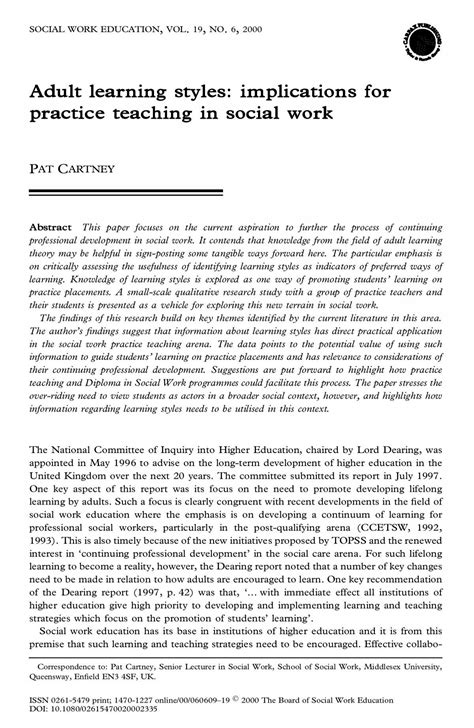 Adult Learning Styles Implications For Practice A Design Media