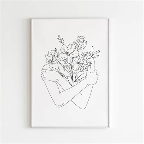 Nude Line Drawing Etsy