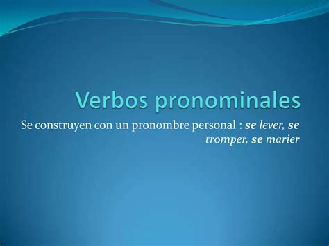 27 Verbos Pronominales Pptx