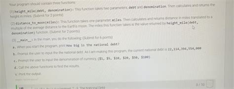 solved write a python program national debt py that tries
