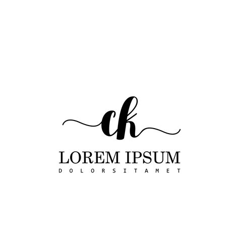 Ck Initial Handwriting Template Design 28546446 Vector Art At Vecteezy