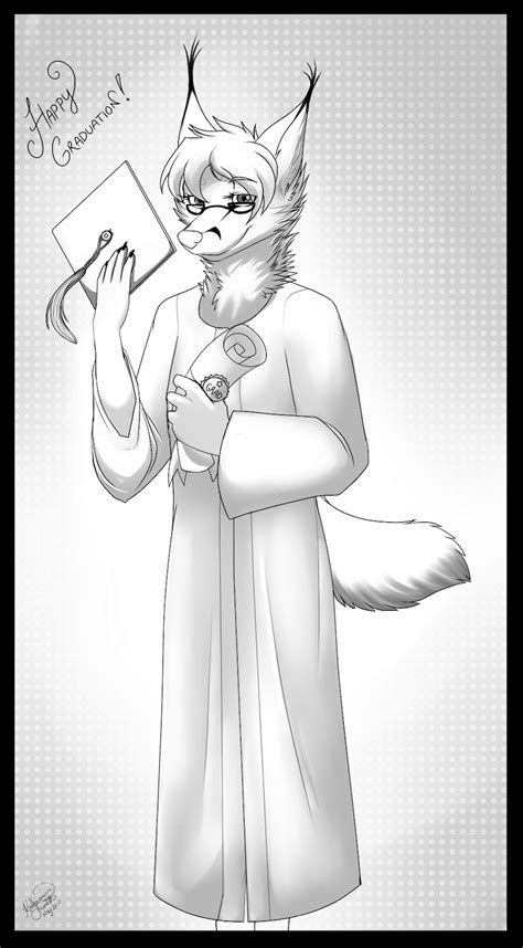 Graduation Present Lineart Commission By Lobadelaluna
