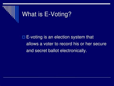 PPT Electronic Voting Systems PowerPoint Presentation Free Download ID 4895586